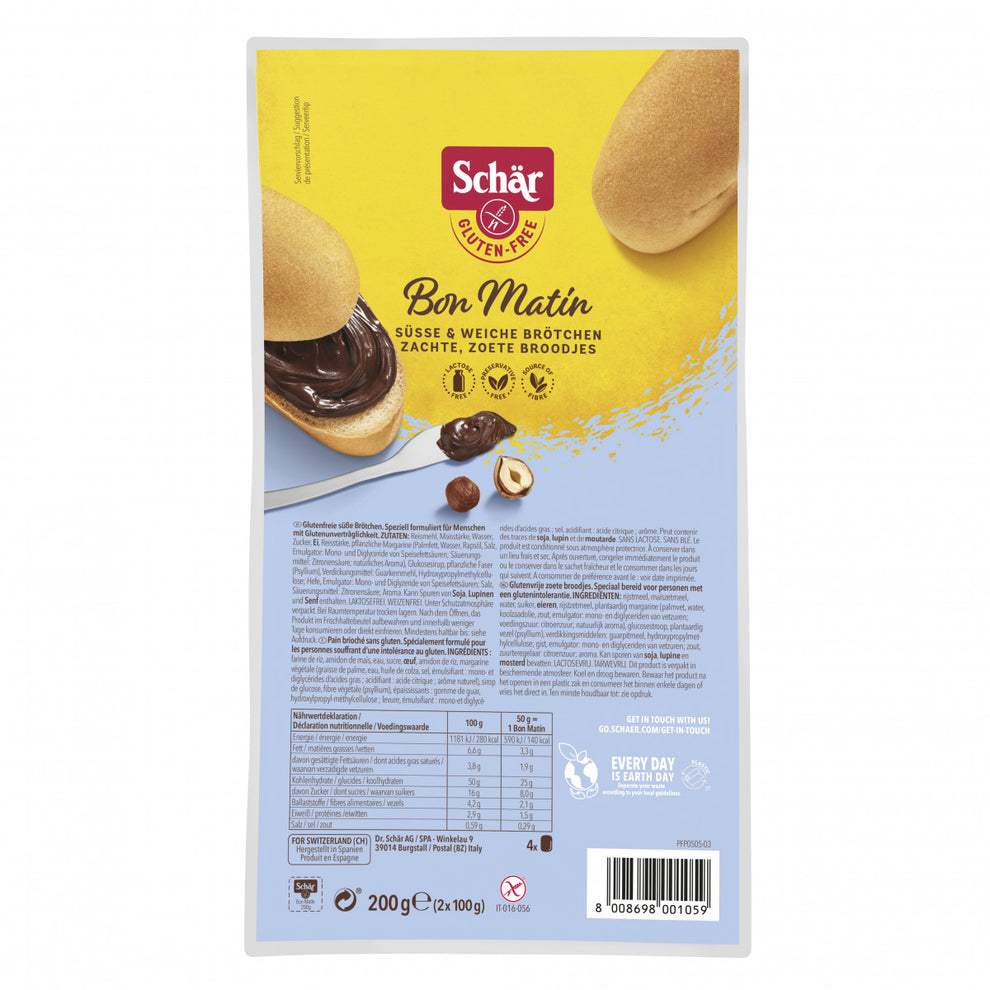 Schar Sweet Soft roll buns 200gr (4x50gr) – Glutenfree HK